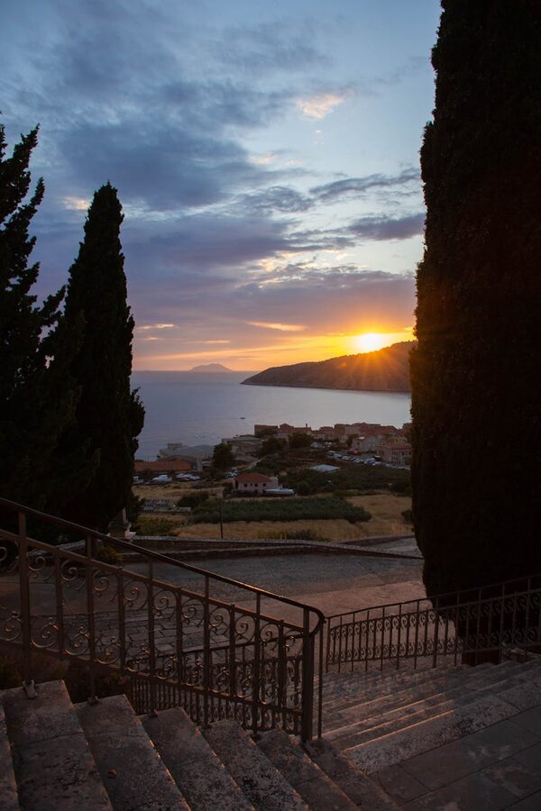 Seacoast sunset view in Croatia