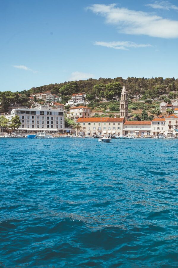 Hotels on seashore in Hvar Croatia