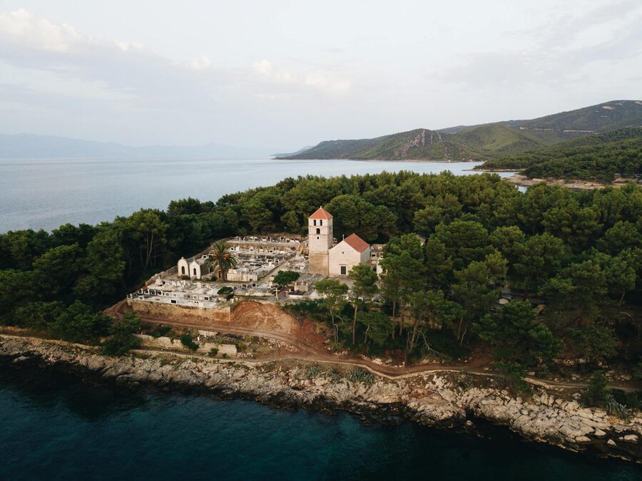 Historical church on Adriatic sea shore