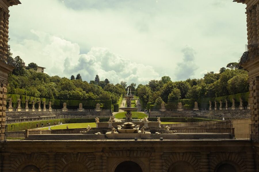 Panoramic view of Boboli Gardens