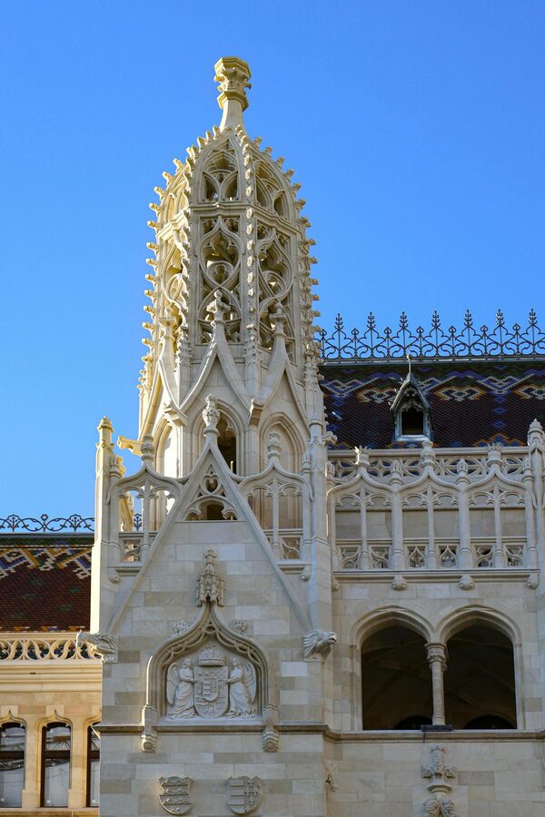 Matthias Church Budapest against blue sky