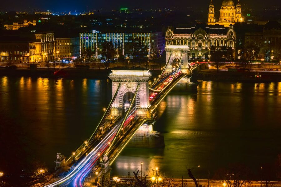 Széchenyi Chain Bridge long exposure at night