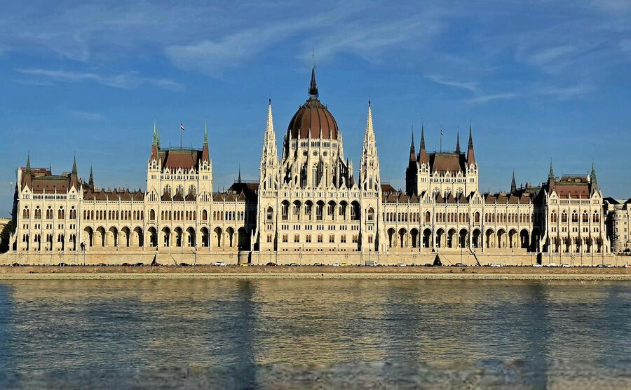 Hungarian Parliament Building by the river