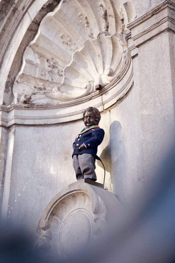 Manneken Pis statue in Brussels