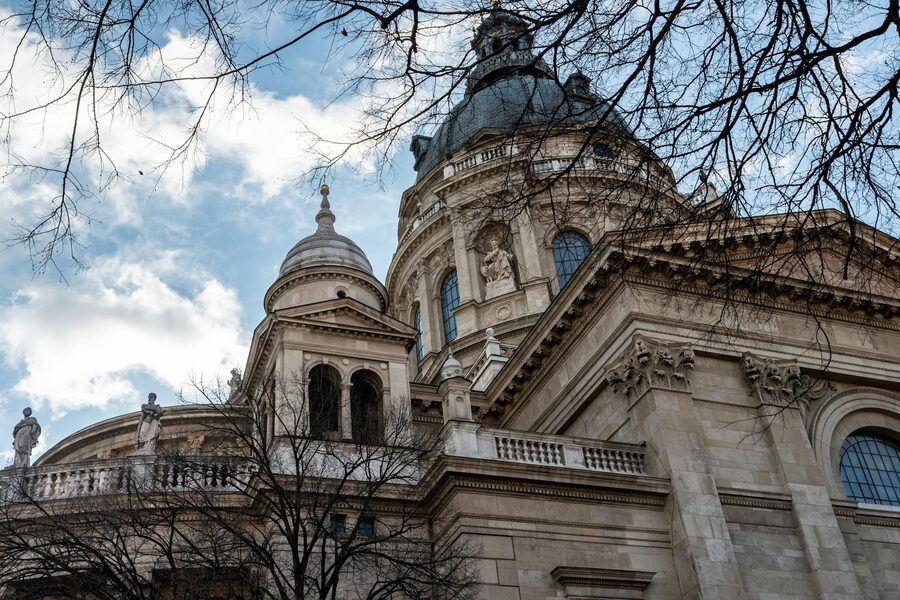 St Stephens Basilica wide angle Budapest