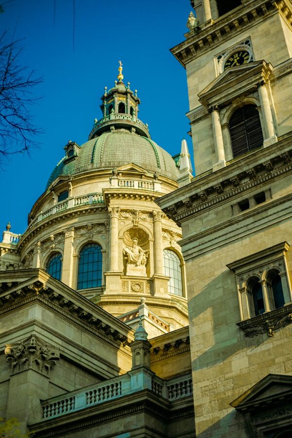 St Stephens Basilica dome and facade close-up