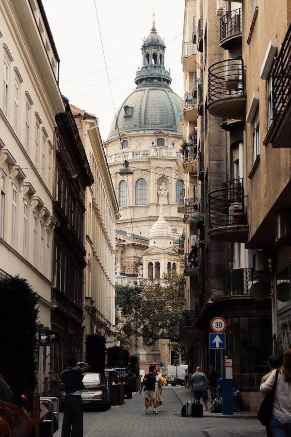 Street view leading to St Stephens Basilica