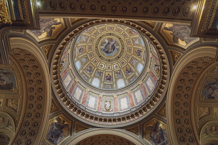 Religious artwork in St Stephens Basilica dome
