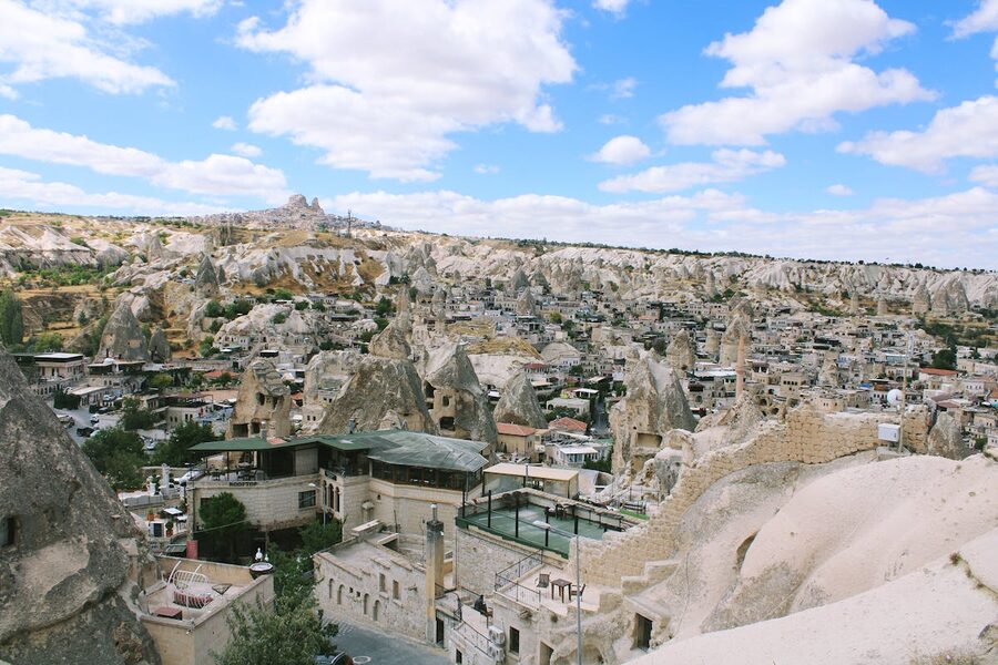 Fairy chimneys in Göreme Cappadocia with stunning rock formations