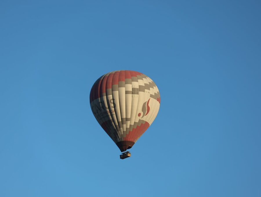 Hot air balloons in Cappadocia sky