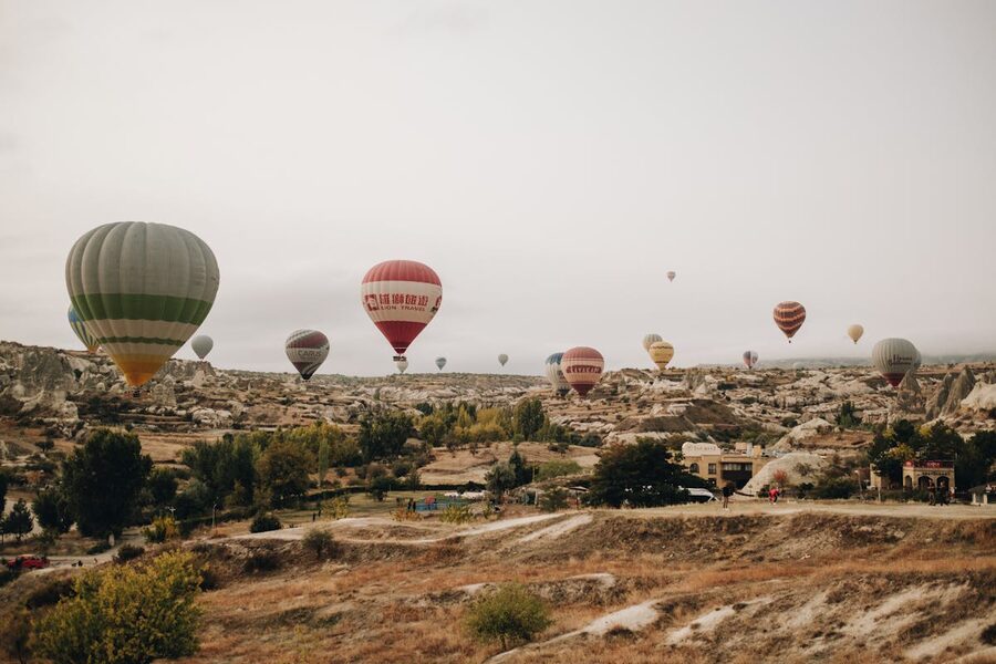 Cappadocia balloons at sunrise