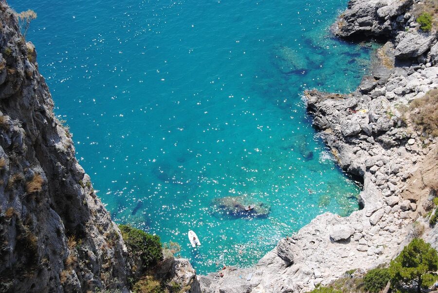 Capri coastline with Faraglioni rocks