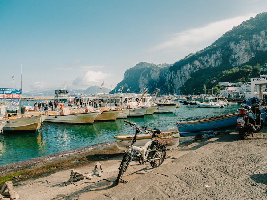Capri marina boats summer day