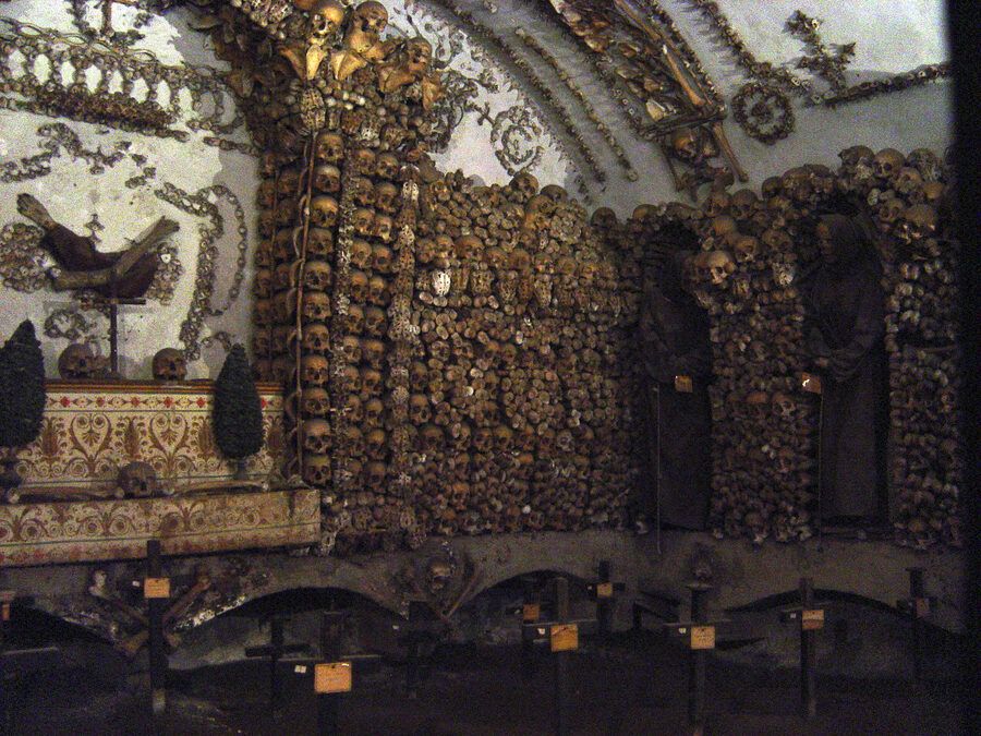 Capuchin Crypt bones in Rome