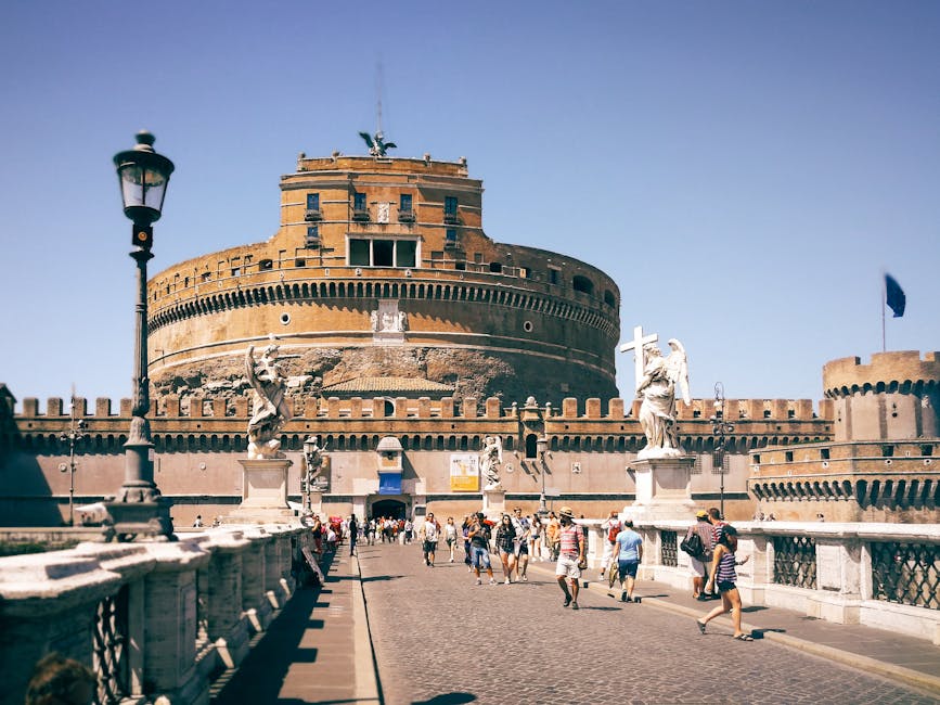 Castel Sant'Angelo on a sunny day, Rome