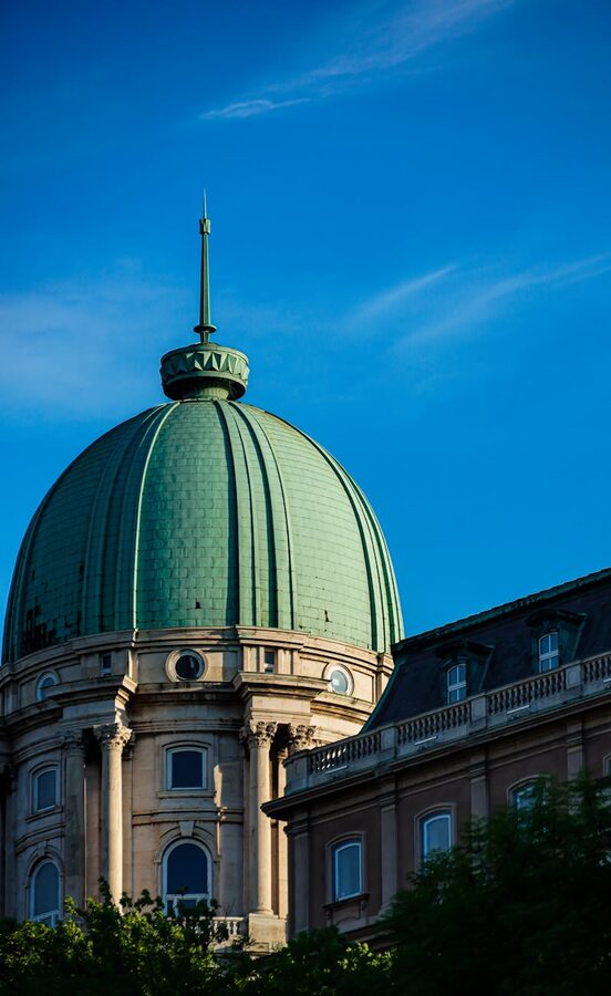 Architectural dome of Buda Castle Budapest