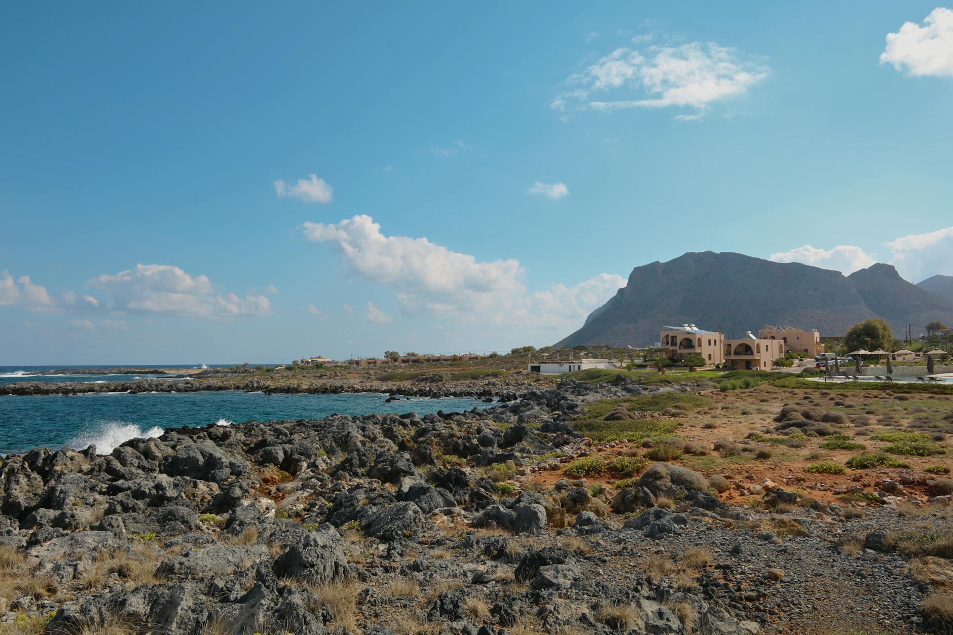 Rocky coastline near Chania