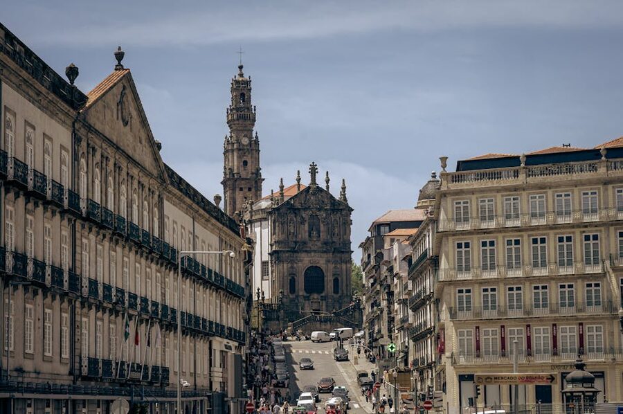 Clerigos Church architectural detail Porto