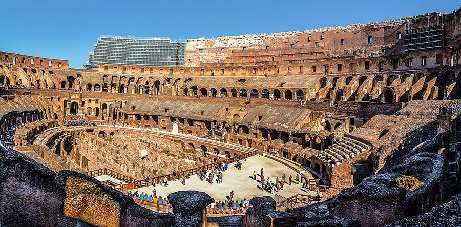 Inside view from Colosseum arena floor