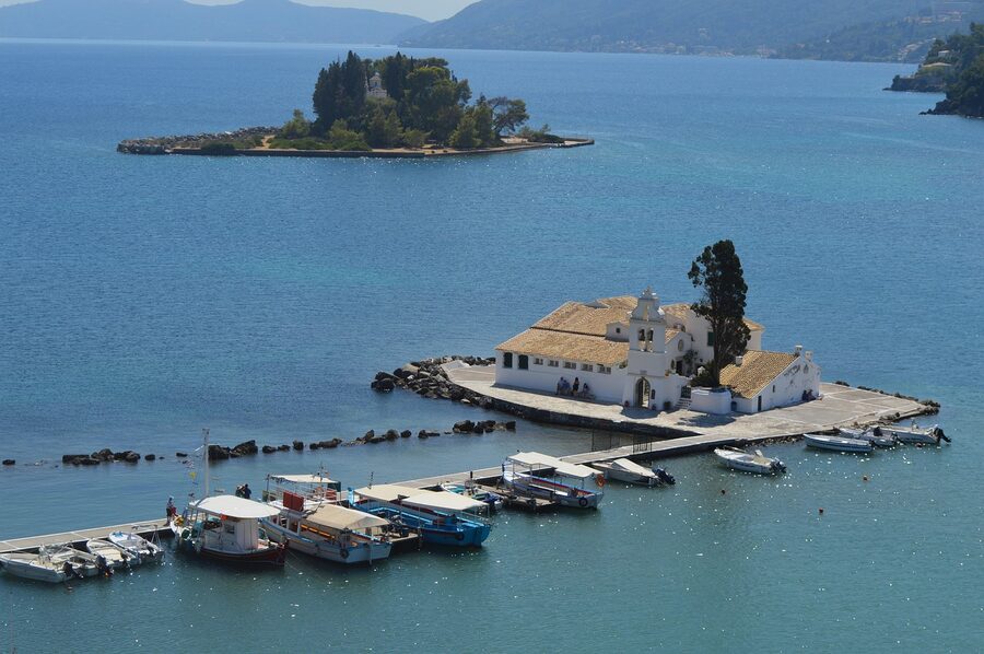 Pontikonisi island off Corfu
