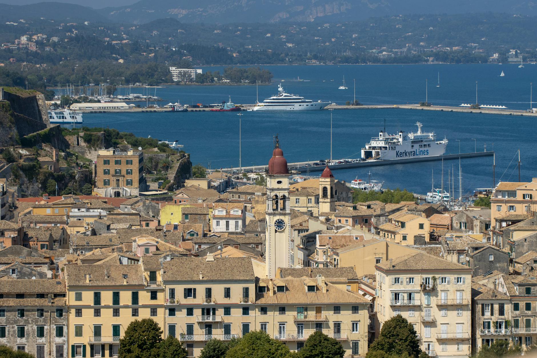 Aerial view of Corfu Town