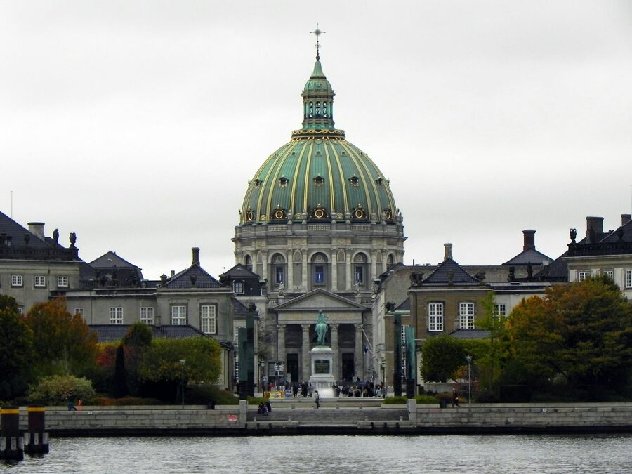 Frederik's Church copper dome in Copenhagen