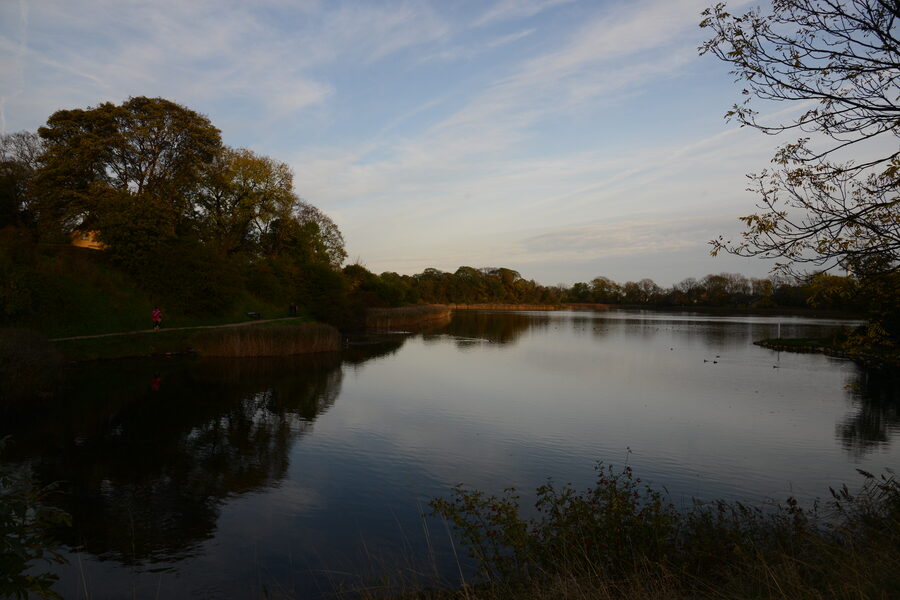 Aerial view of Christianshavn neighbourhood and canal system in Copenhagen