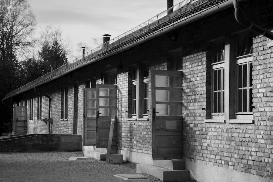 Brick building at the Dachau Memorial Site
