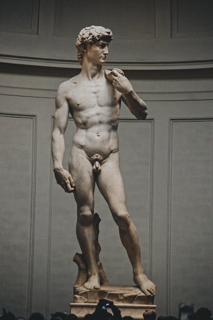 Michelangelo David marble sculpture in Florence