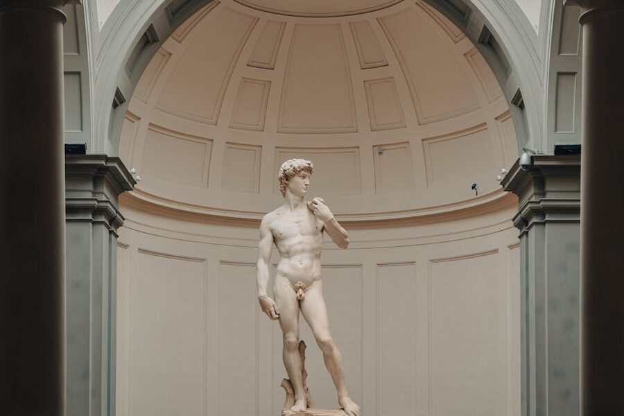 David statue at Galleria dell'Accademia Florence interior