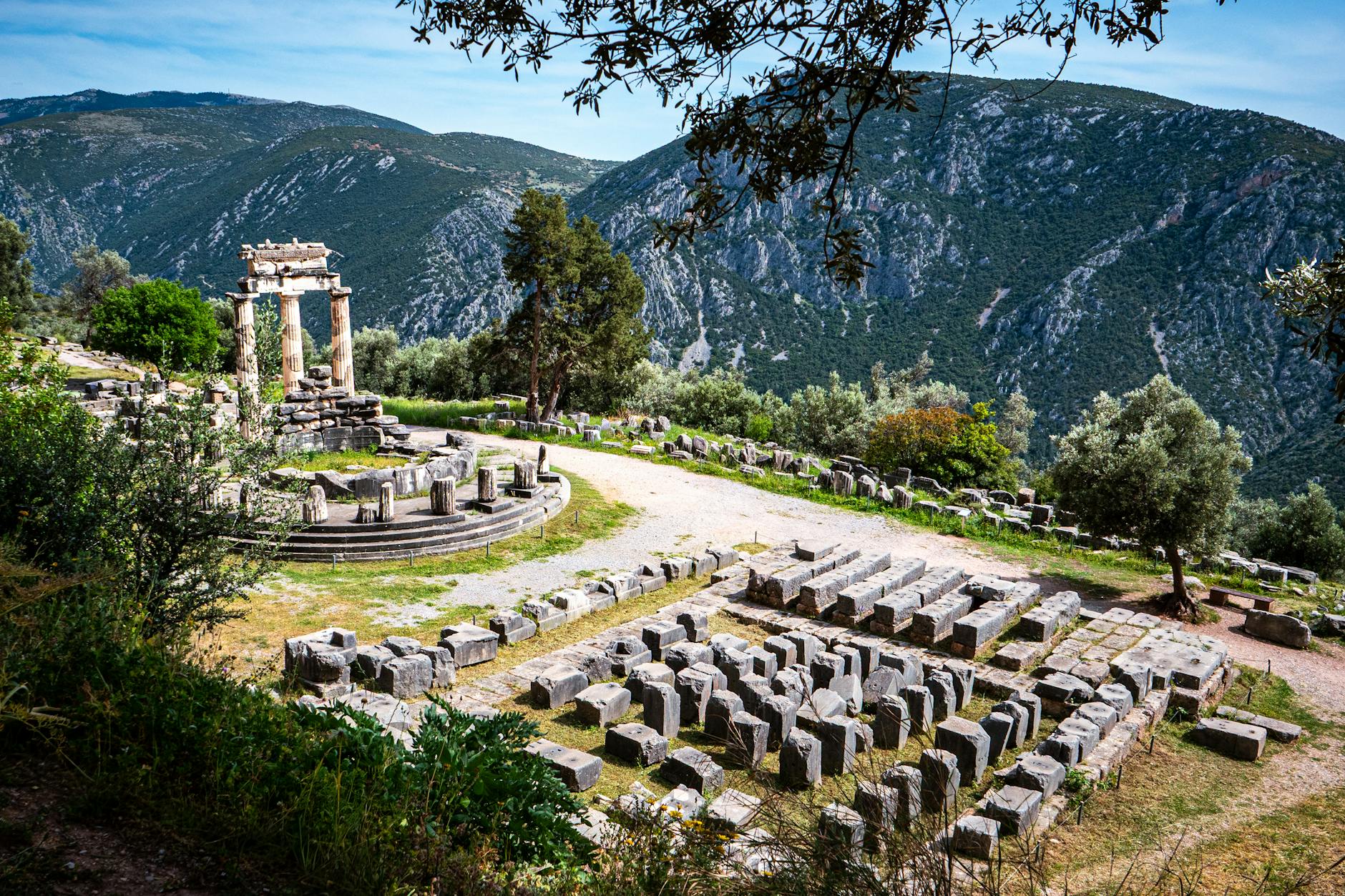 UNESCO World Heritage ruins of Delphi in Greece