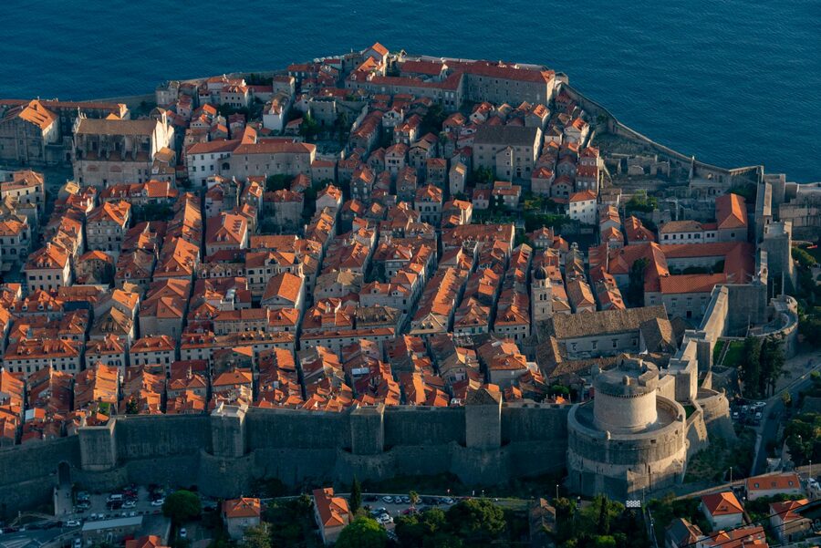 Castle walls in Dubrovnik Croatia