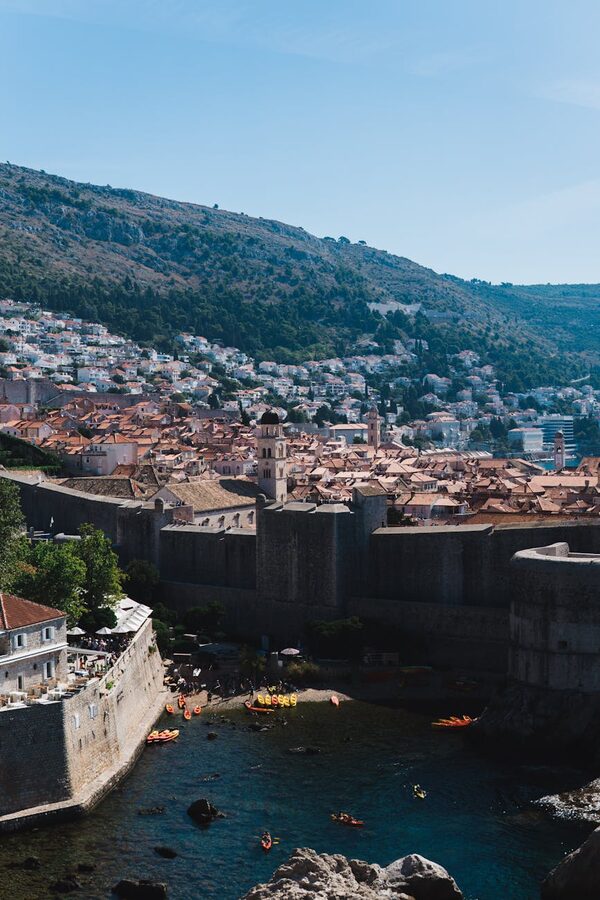Dubrovnik old town rooftops at daytime
