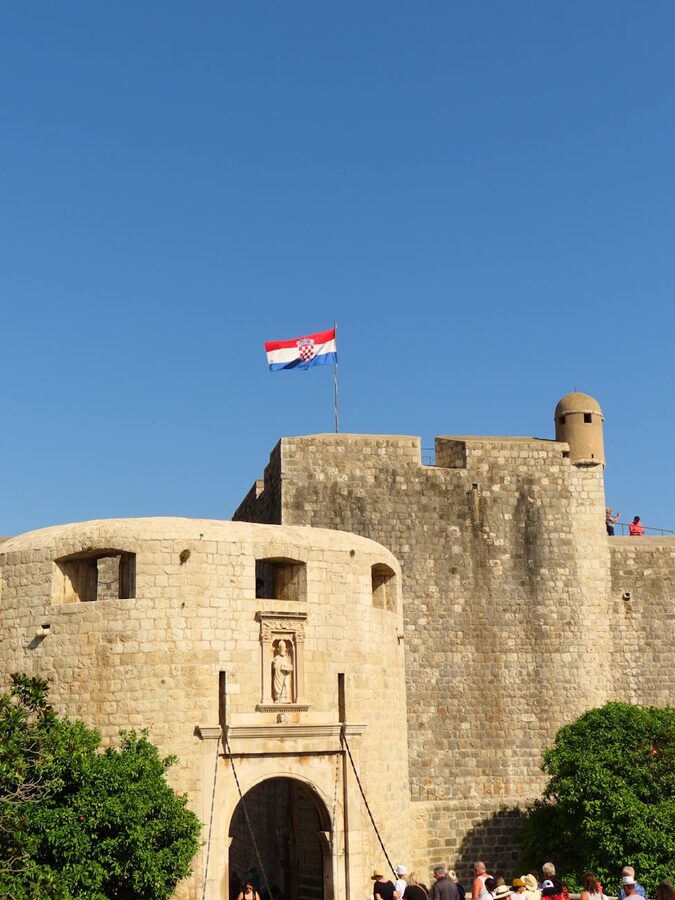 View of Dubrovnik old town walls