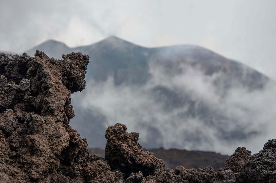 Etna volcano in Sicily mountain view