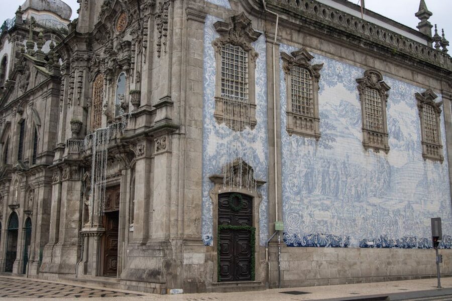 Porto azulejo tile church facade