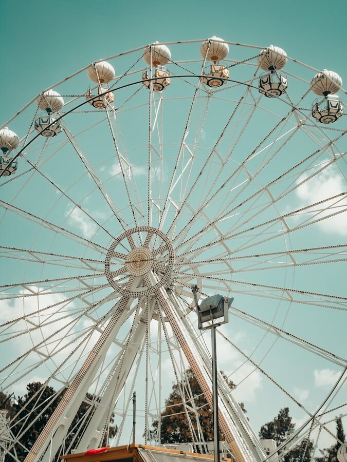 Ferris wheel cabin view