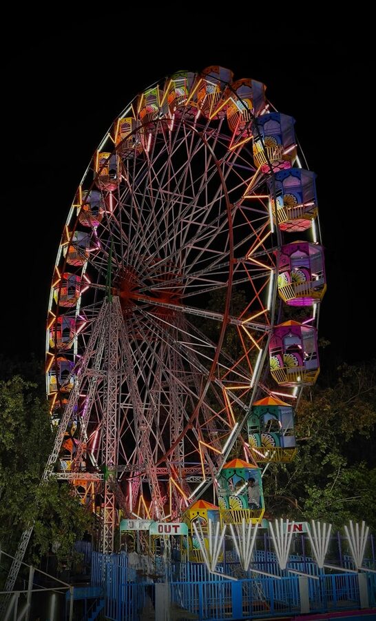 Ferris wheel at sunset