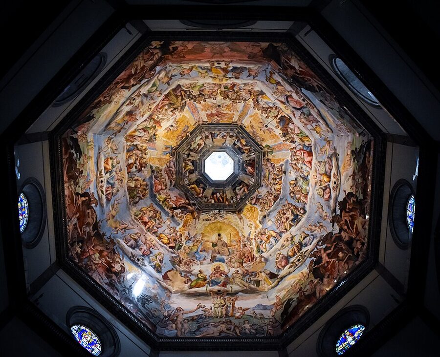 Interior of Brunelleschi's Dome with fresco paintings