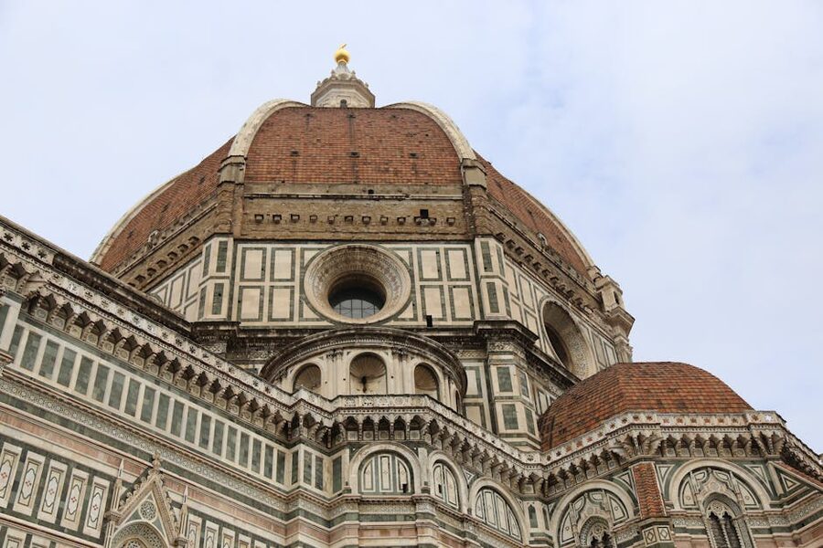 Close-up view of Florence Duomo dome