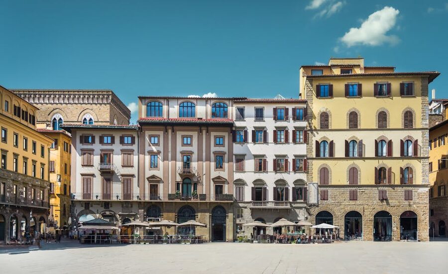 View of Florence Piazza della Signoria with Palazzo Vecchio