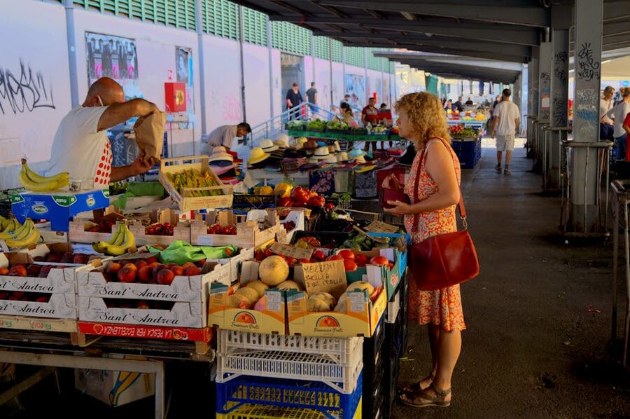 Florence indoor market scene