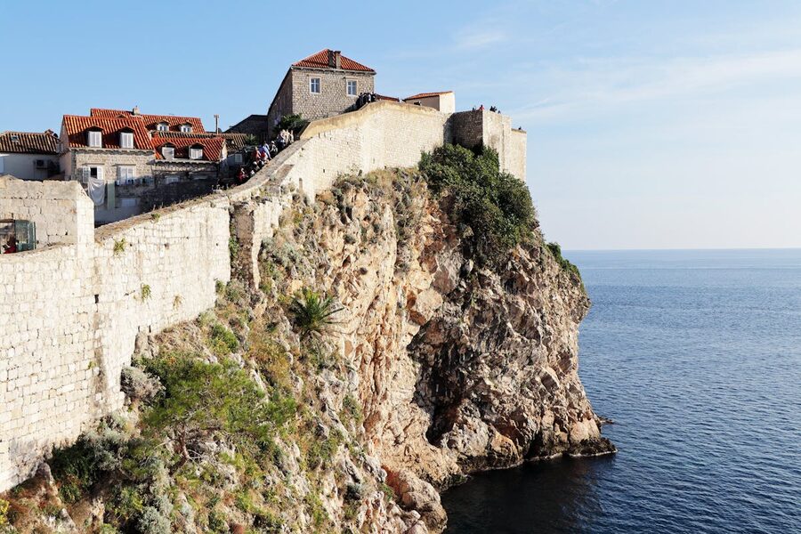 Dubrovnik fortress walls by the Adriatic Sea
