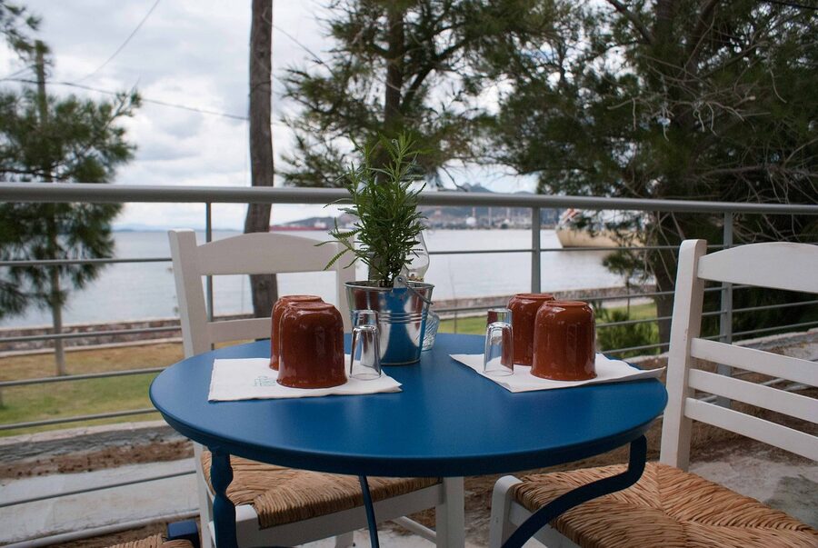 Traditional Greek coffee in a small cup