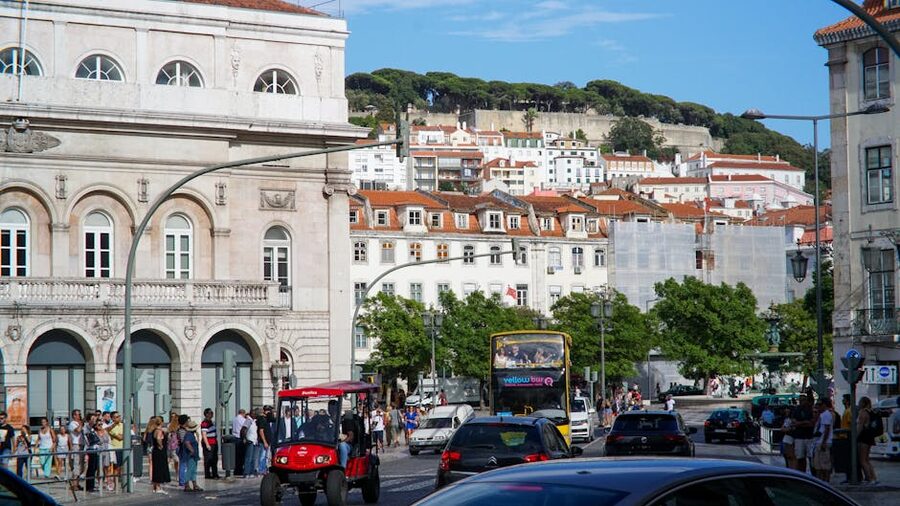 Central Lisbon architecture daytime view