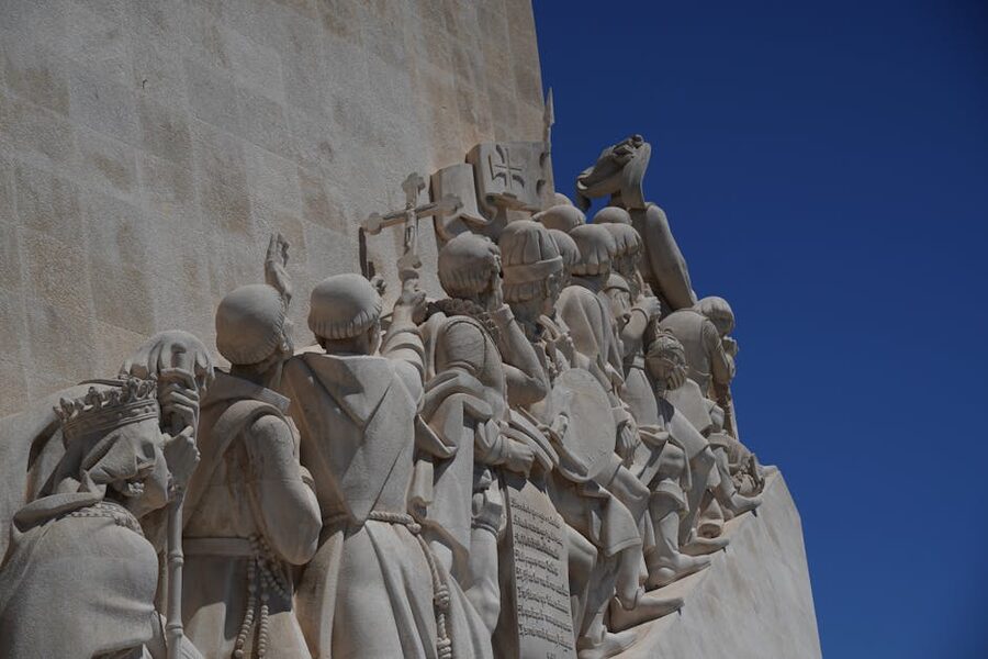 Monument to the Discoveries statues Lisbon
