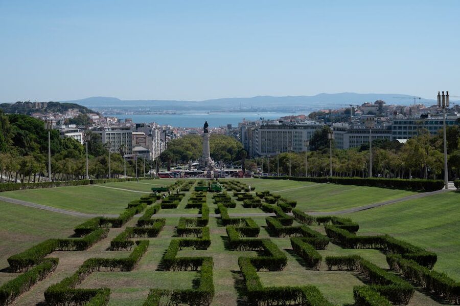 Eduardo VII Park Lisbon aerial