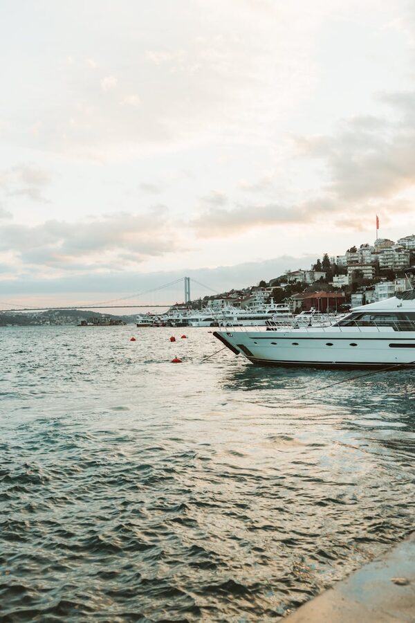 Boat view of the Bosphorus Bridge in Istanbul