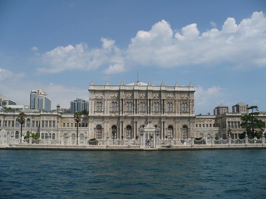 Dolmabahce Palace on the Bosphorus waterfront in Istanbul