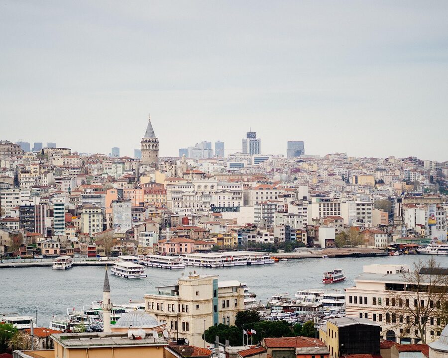 Galata Tower and Istanbul cityscape